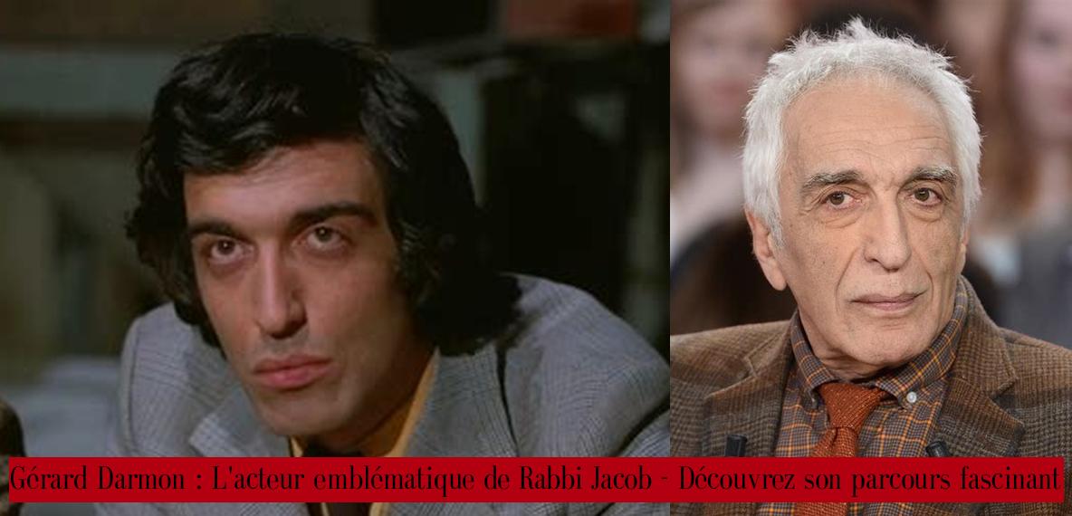 Gérard Darmon : L'acteur emblématique de Rabbi Jacob - Découvrez son ...