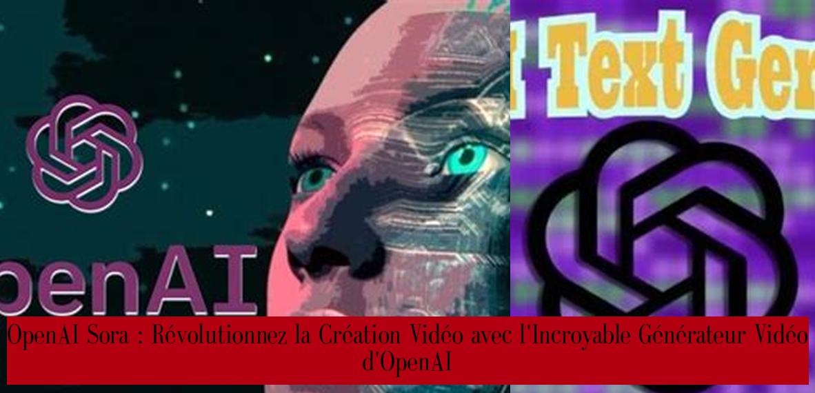 OpenAI Sora : Révolutionnez la Création Vidéo avec l'Incroyable ...