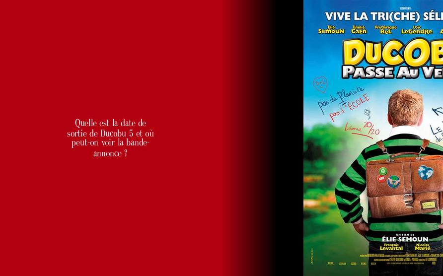 Quelle est la date de sortie de Ducobu 5 et où peut-on voir la bande ...